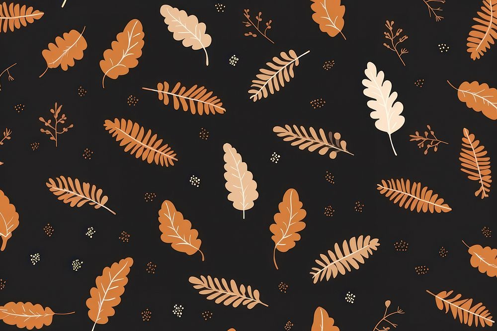 Oak leaf pattern backgrounds wallpaper. | Free Photo Illustration ...