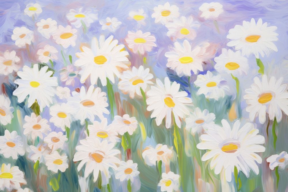 Abstract daisy flowers pattern painting | Free Photo Illustration ...