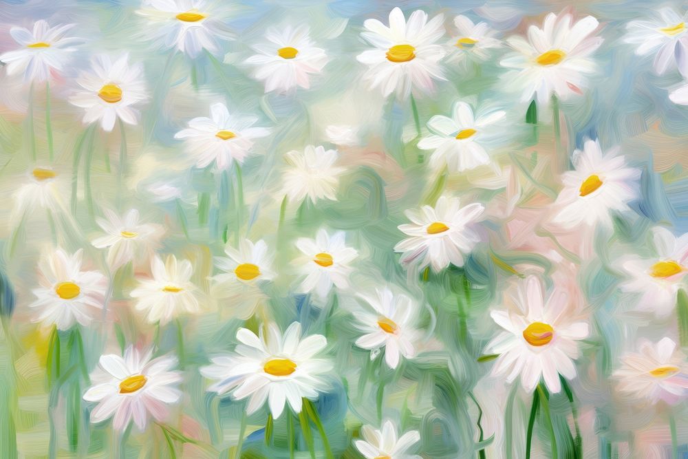 Abstract daisy flowers pattern painting | Free Photo Illustration ...