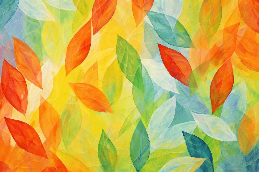 Abstract leaves pattern painting backgrounds | Free Photo Illustration - rawpixel