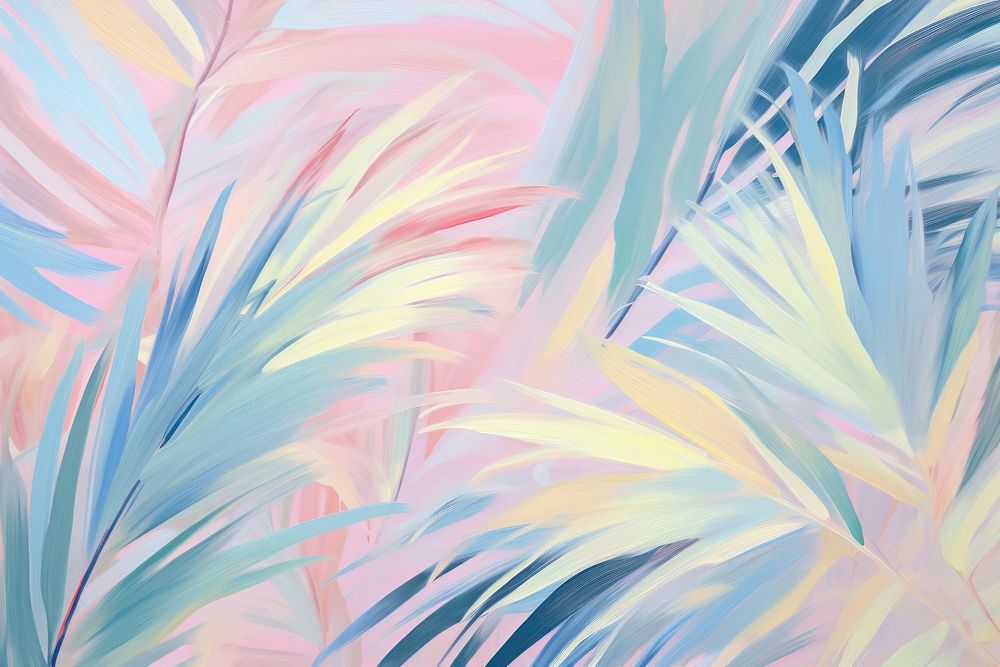 Abstract palm leaves pattern painting | Premium Photo Illustration ...