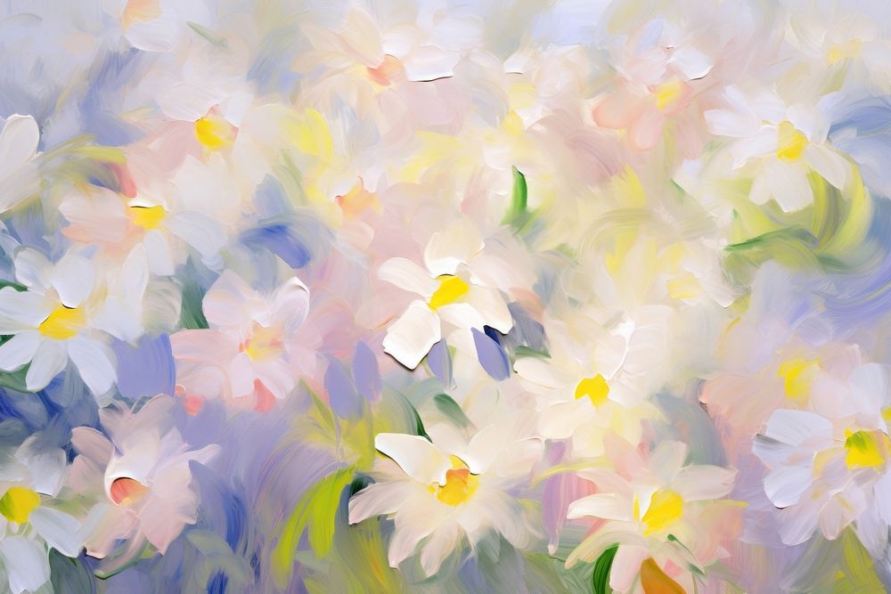 Abstract spring flowers pattern painting | Premium Photo Illustration ...
