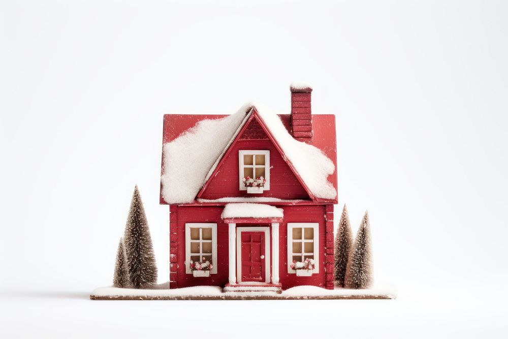 Christmas putz house architecture building | Free Photo - rawpixel