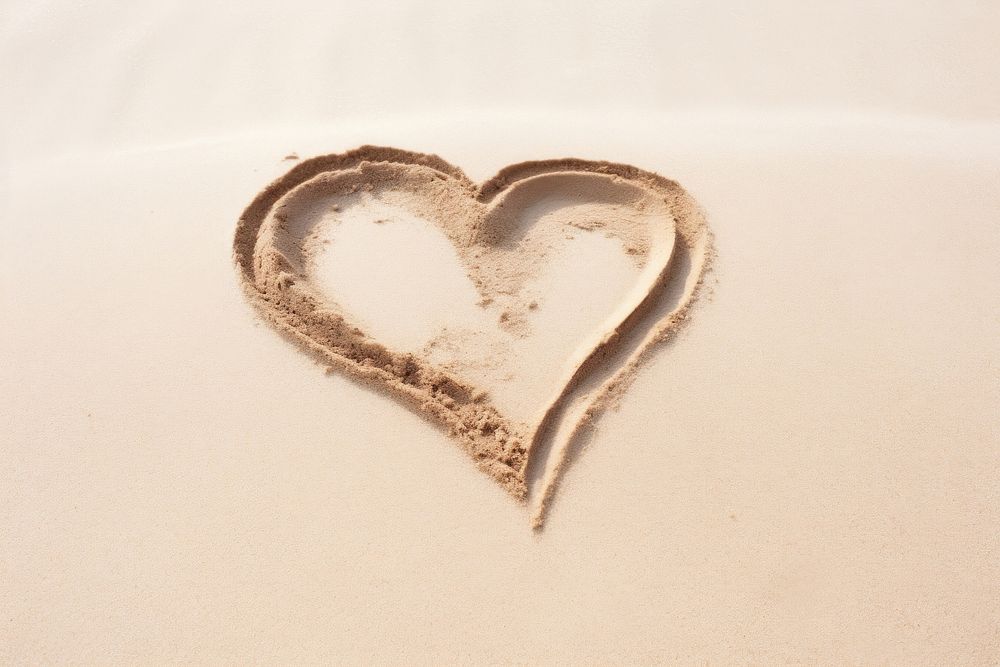Heart sand heart shape pattern. | Premium Photo - rawpixel