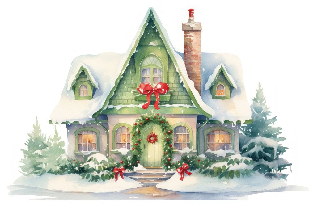 Christmas magic architecture building house. | Premium Photo ...