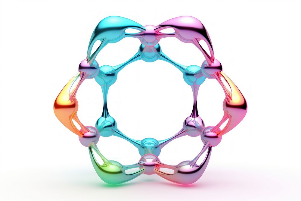 Circle molecular jewelry purple shape. | Free Photo Illustration - rawpixel