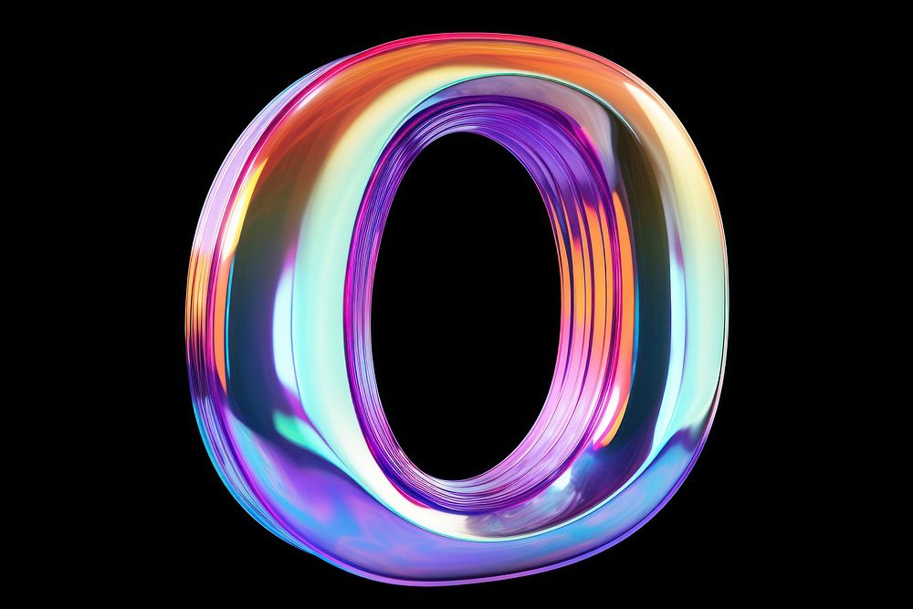 PNG Alphabet O shape iridescent | Free Photo Illustration - rawpixel