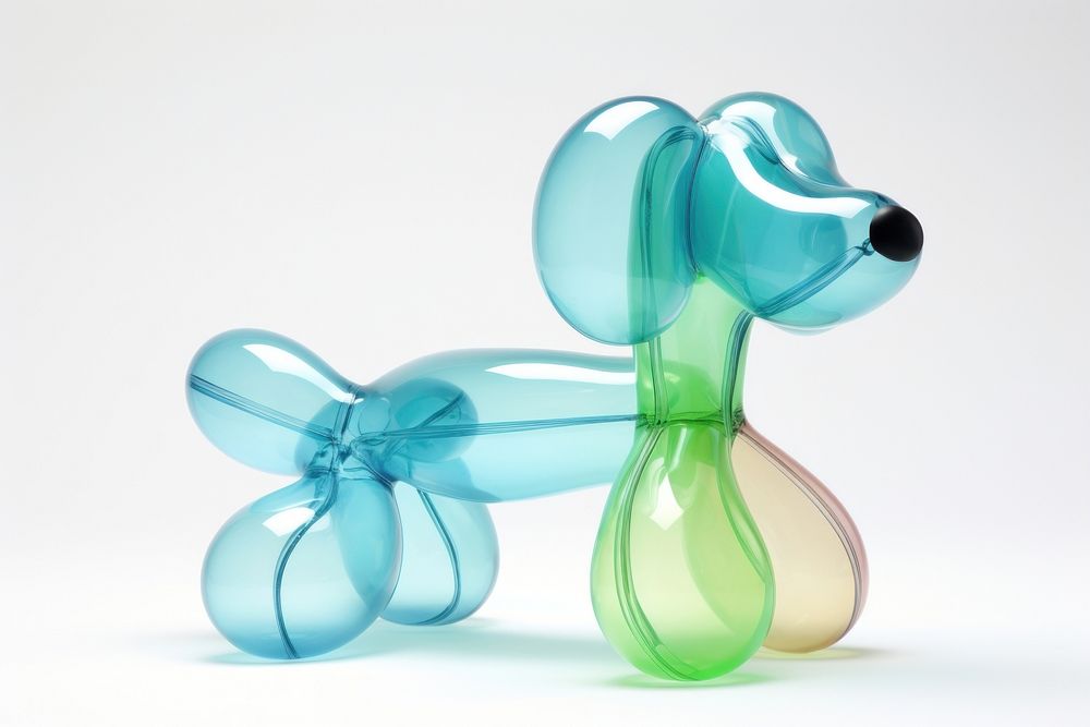 Balloon dog transparent balloon glass. | Premium Photo Illustration ...
