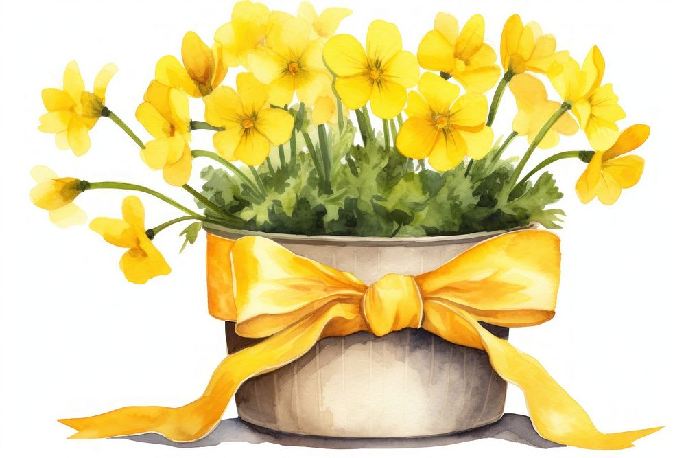 Daffodil ribbon flower plant. AI | Premium Photo Illustration - rawpixel