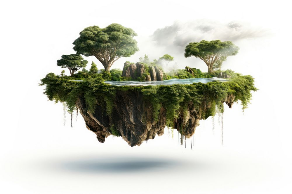 Floating island landscape outdoors nature. | Free Photo - rawpixel