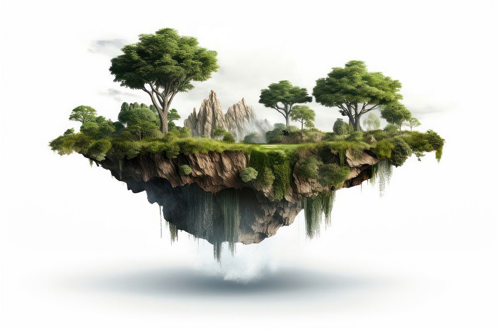 Floating island landscape outdoors nature. | Premium Photo - rawpixel
