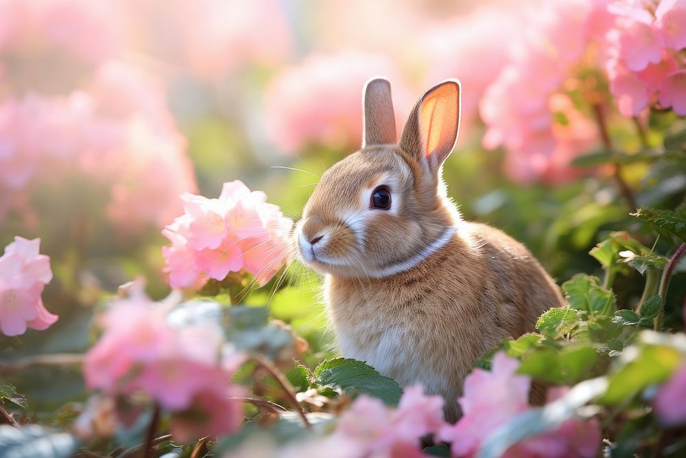 Flower outdoors blossom animal. AI | Free Photo - rawpixel