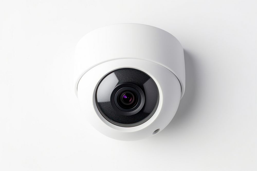 Security camera circle white background | Free Photo - rawpixel