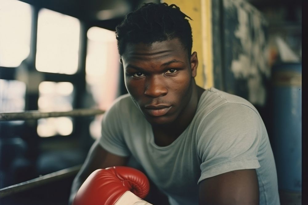 Boxing training determination competition exercising. | Premium Photo ...