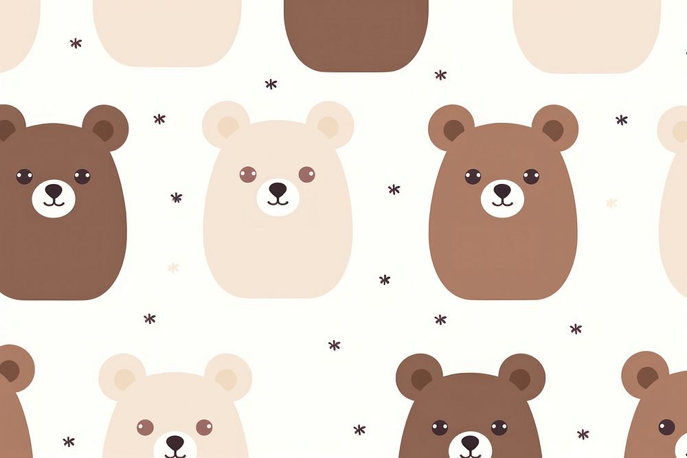 Bear pattern backgrounds mammal. | Free Photo Illustration - rawpixel