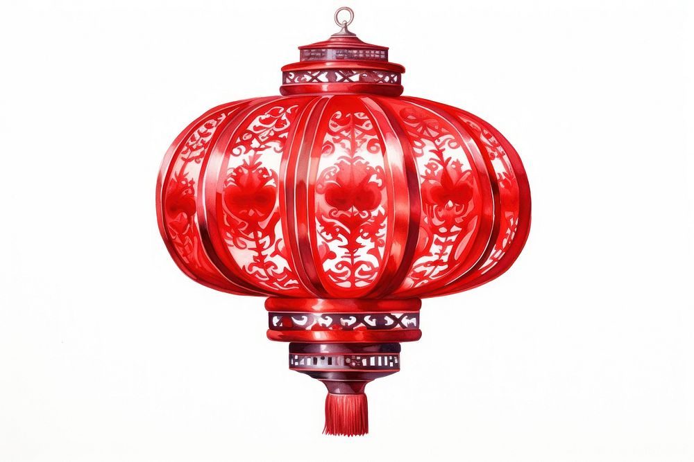 Red lantern lamp architecture celebration. | Premium Photo Illustration ...