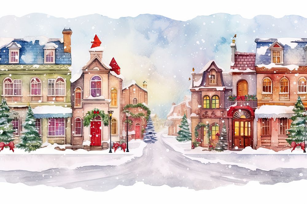 Christmas townhouse architecture building outdoors. | Free Photo ...