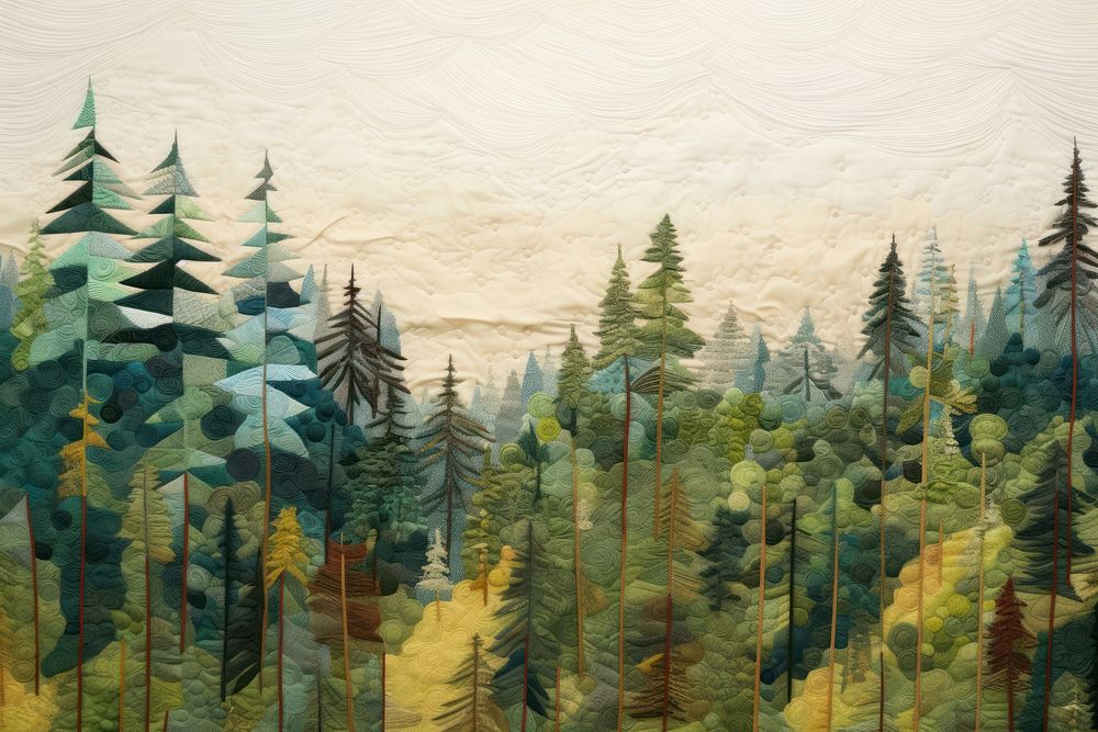 Simple colorful forest landscape wilderness | Premium Photo ...