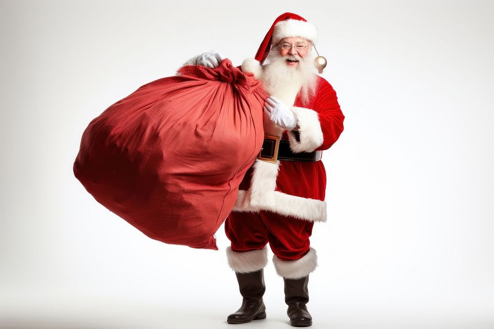 Carrying red big sack christmas | Free Photo - rawpixel
