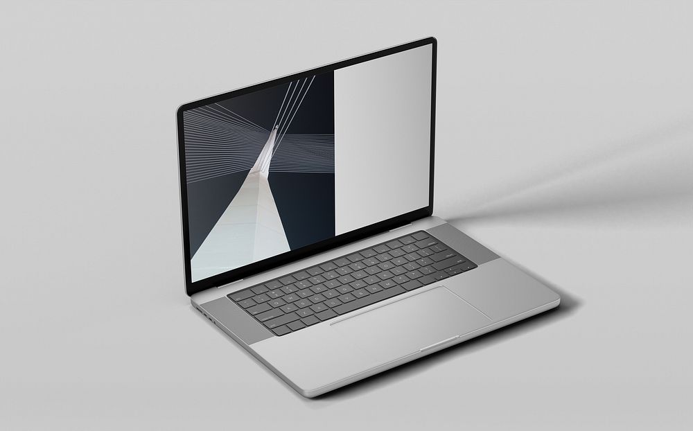 Laptop screen with abstract wallpaper | Premium Photo - rawpixel