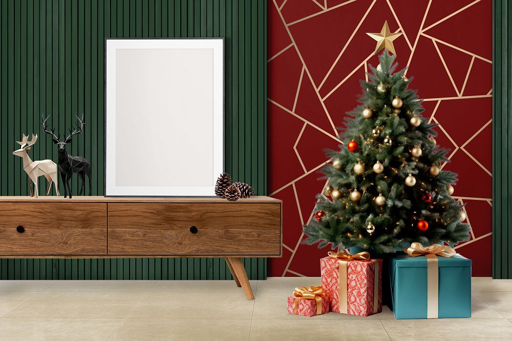 Christmas decor, interior design remix | Premium Photo - rawpixel