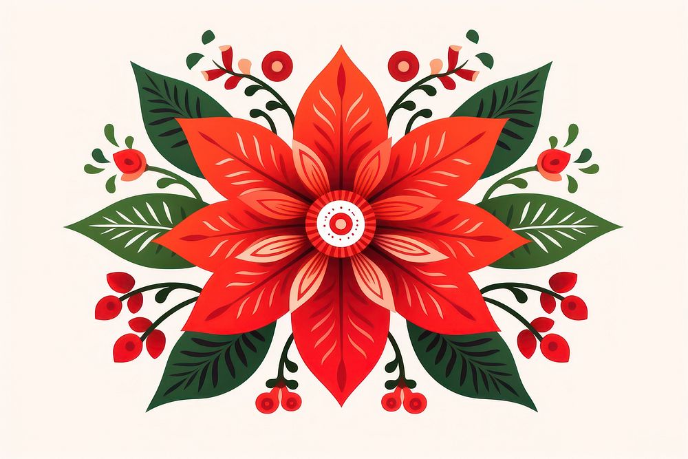 Poinsettia graphics pattern flower | Premium Photo Illustration - rawpixel