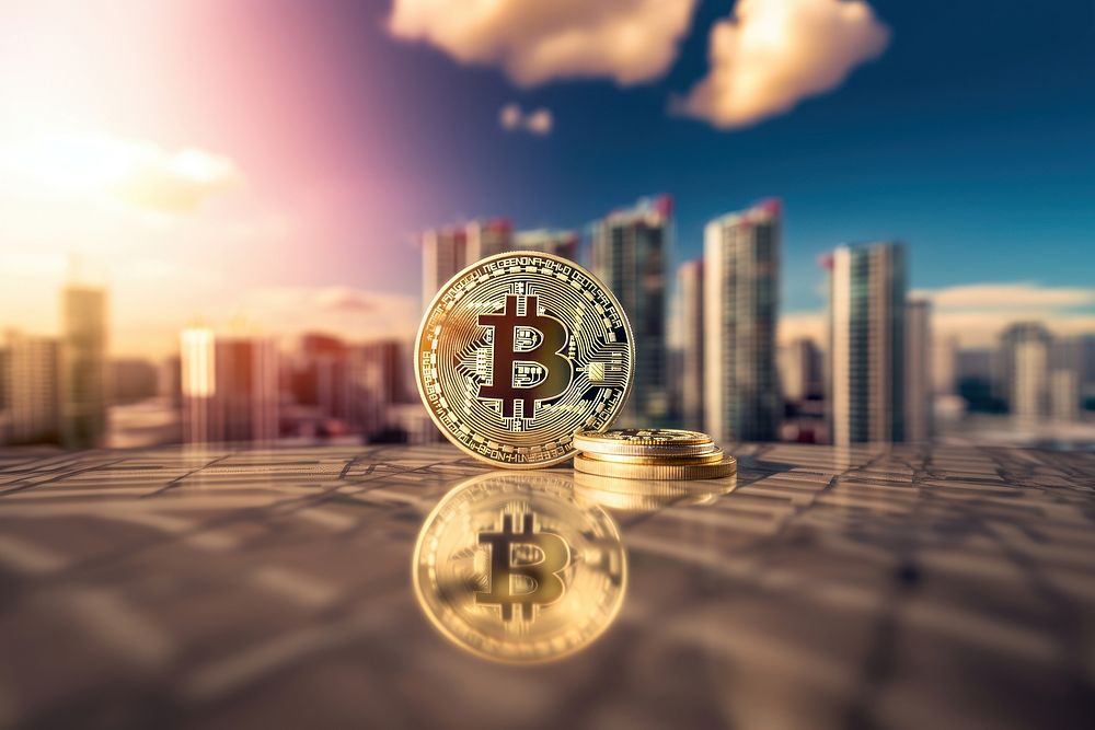 Coin building outdoors money. AI | Premium Photo - rawpixel