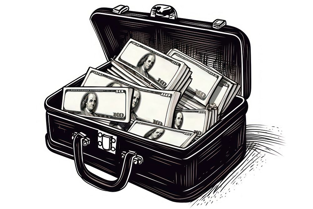 Briefcase filled banknotes money bag | Free Photo Illustration - rawpixel