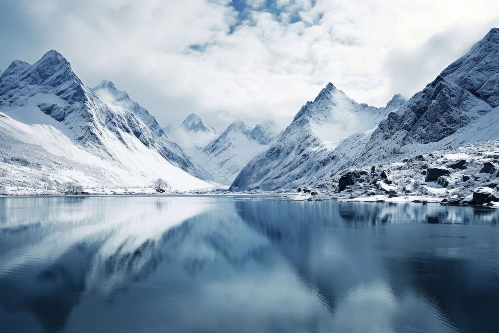Landscape mountain snow panoramic. AI | Free Photo - rawpixel
