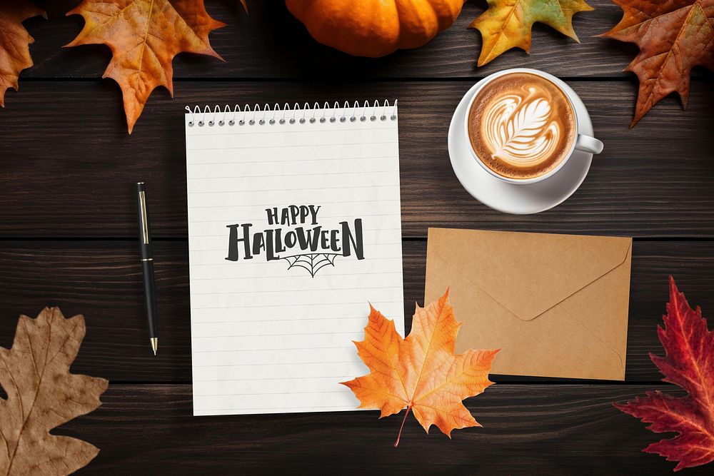 Happy Halloween autumn notebook photo | Free Photo - rawpixel