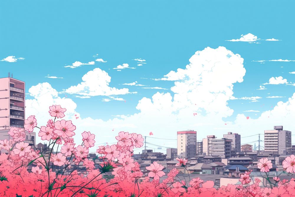 Flower city architecture cityscape. AI | Premium Photo Illustration ...