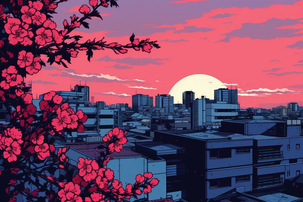 Flower city architecture cityscape. AI | Premium Photo Illustration ...