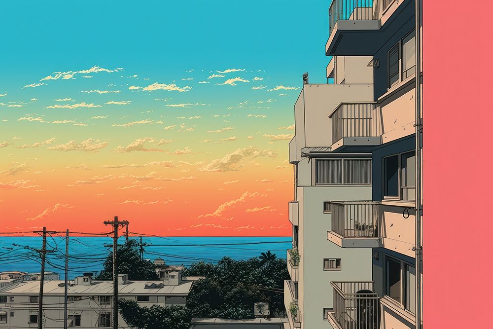 japanese home city architecture building. | Free Photo Illustration ...