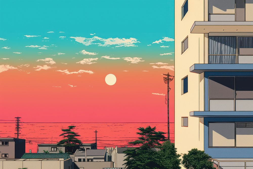 japanese home city architecture building. | Free Photo Illustration ...