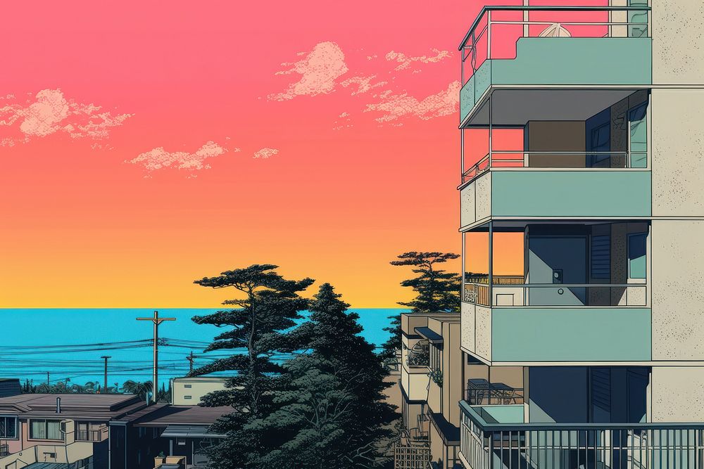 japanese home city architecture building. | Premium Photo Illustration ...