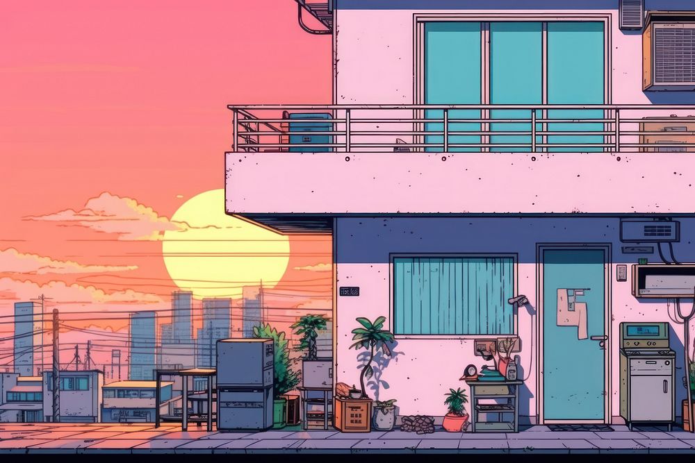 japanese home city architecture building. | Free Photo Illustration ...