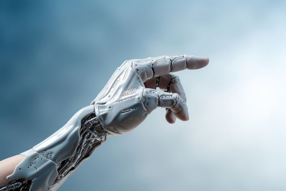 Artificial intelligence hand futuristic finger. | Premium Photo - rawpixel