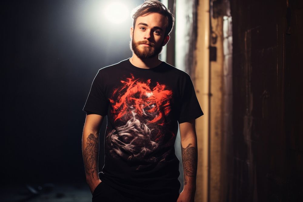 T-shirt portrait fashion tattoo. AI | Premium Photo - rawpixel
