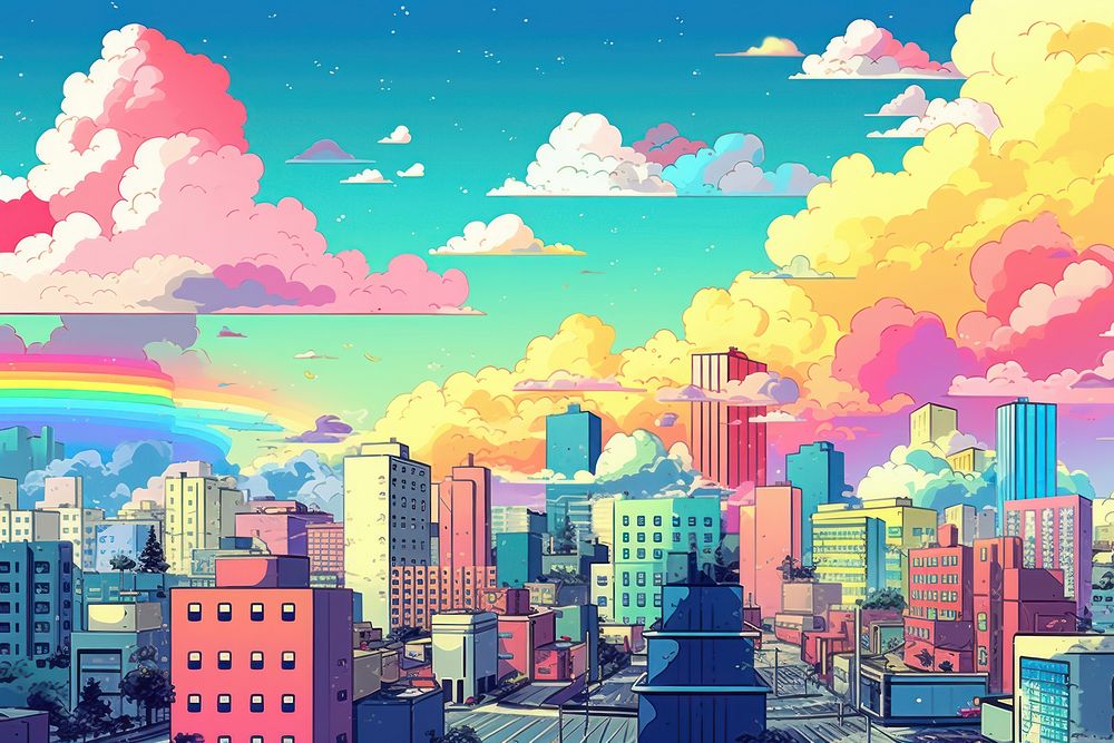 city architecture backgrounds cityscape. | Premium Photo Illustration ...