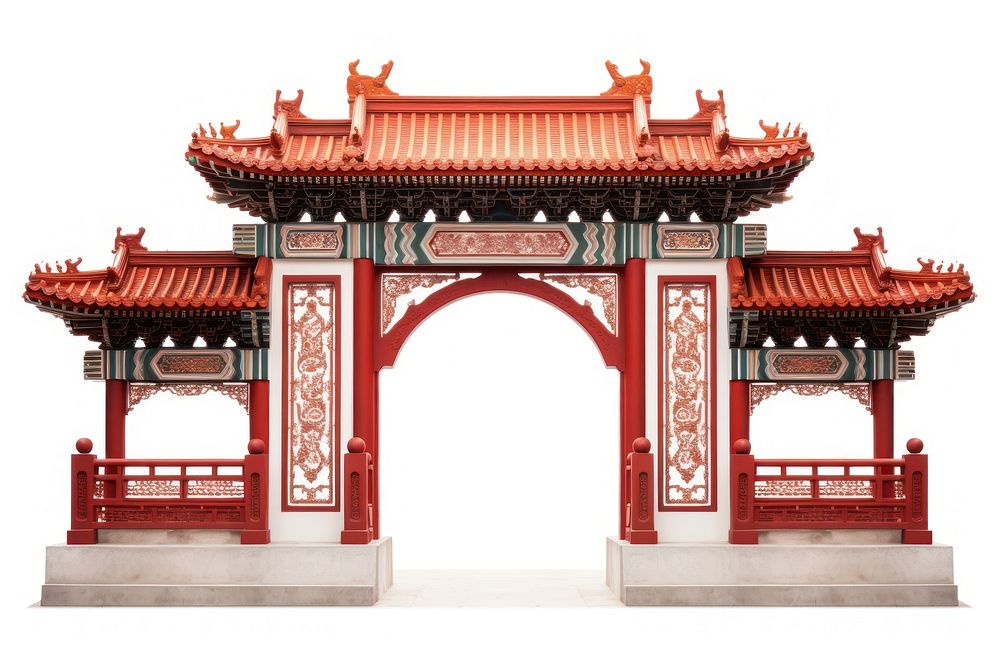 Red Chinese gate architecture building | Premium Photo - rawpixel