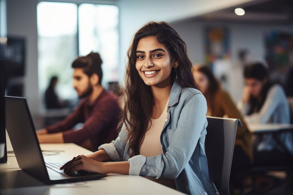 Computer portrait student laptop. | Premium Photo - rawpixel