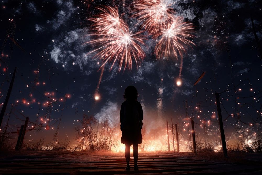Firework fireworks standing outdoors. | Free Photo Illustration - rawpixel