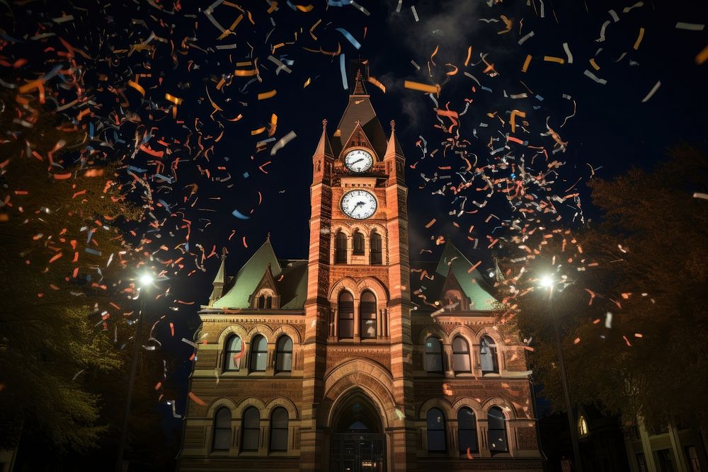 Celebration tower architecture fireworks. AI | Free Photo Illustration ...