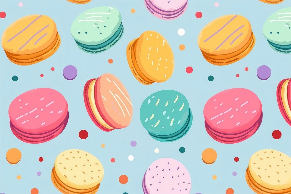 Macaroon backgrounds pattern food. | Premium Photo Illustration - rawpixel