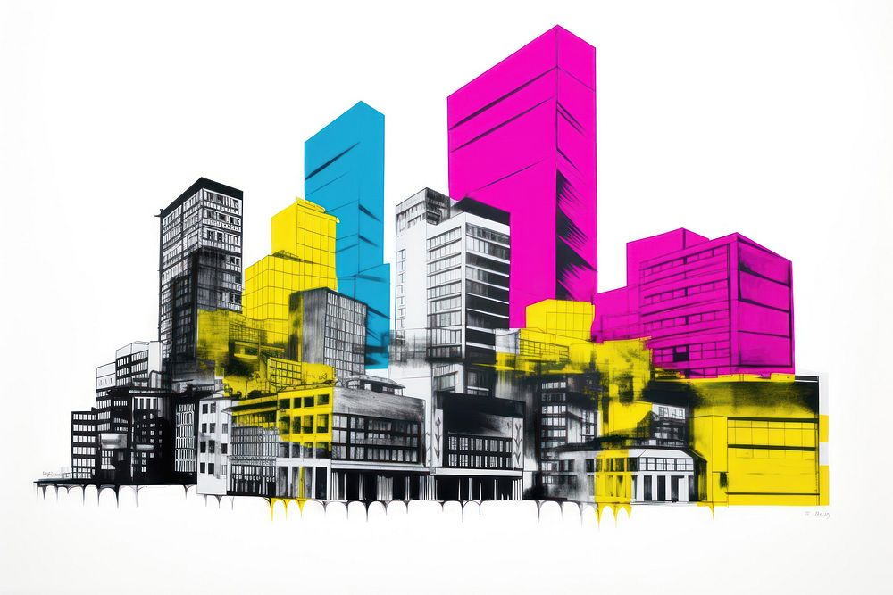 City building metropolis drawing sketch. | Free Photo Illustration ...