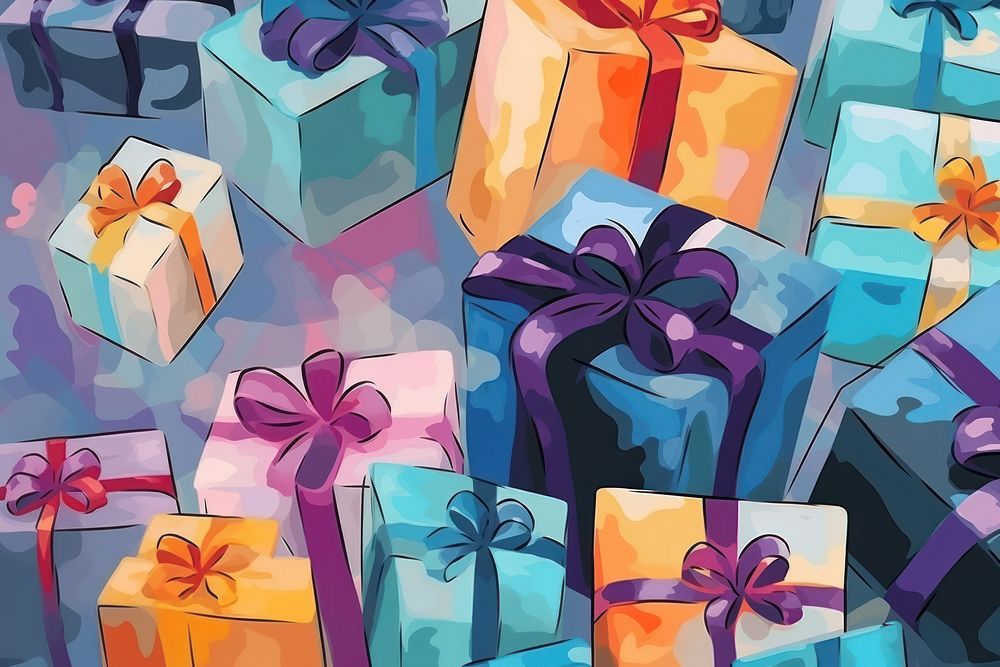 Gift boxes backgrounds abstract celebration. | Free Photo Illustration ...