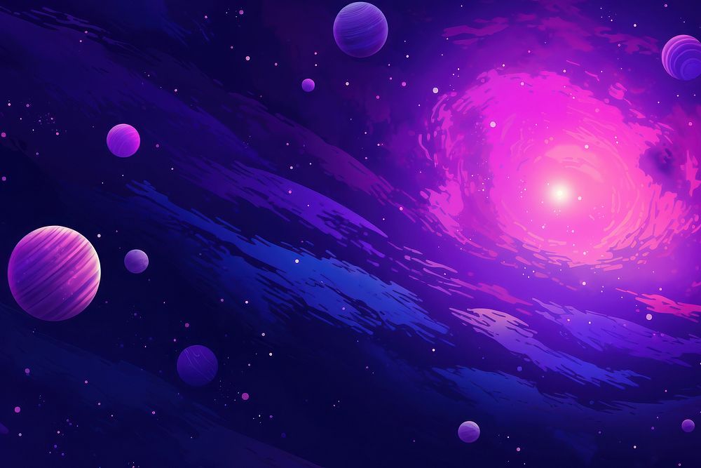 Solar planet purple backgrounds astronomy. | Premium Photo Illustration ...