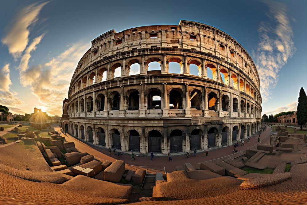 Colosseum landmark outdoors nature. AI | Free Photo - rawpixel