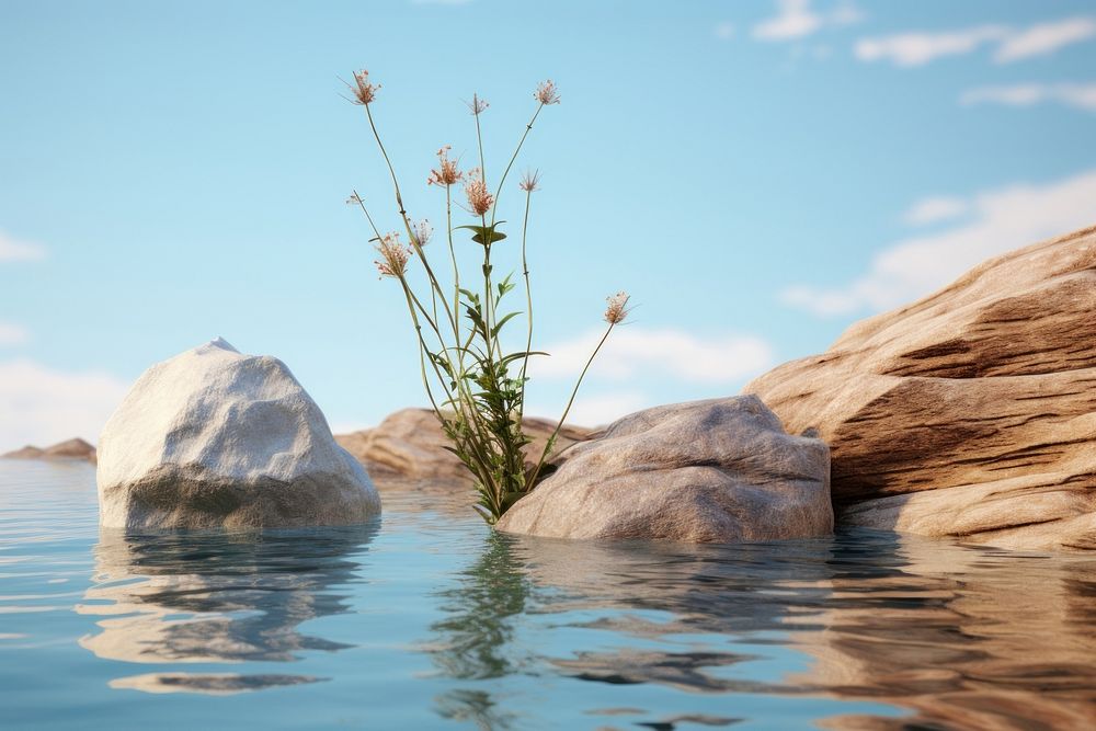 Rocks and plants sky outdoors | Free Photo - rawpixel