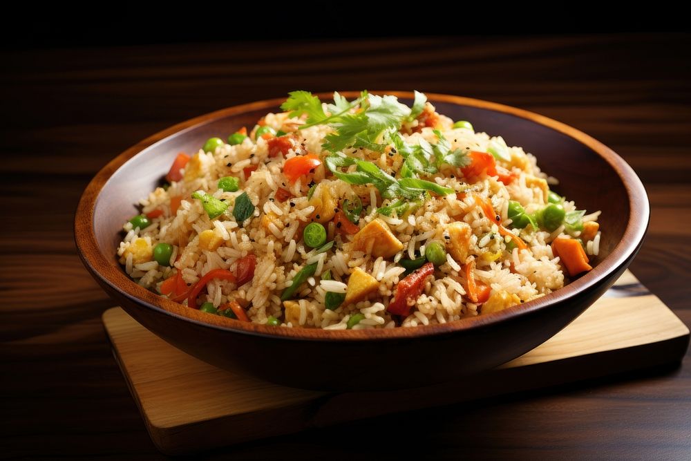 Fried rice plate food vegetable. | Free Photo - rawpixel